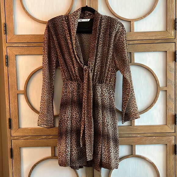 Zara | Dresses | Zara Leopard Print Dress | Poshmark